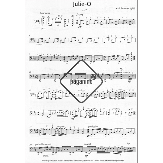 Summer, M.: Julie-O - Cello solo